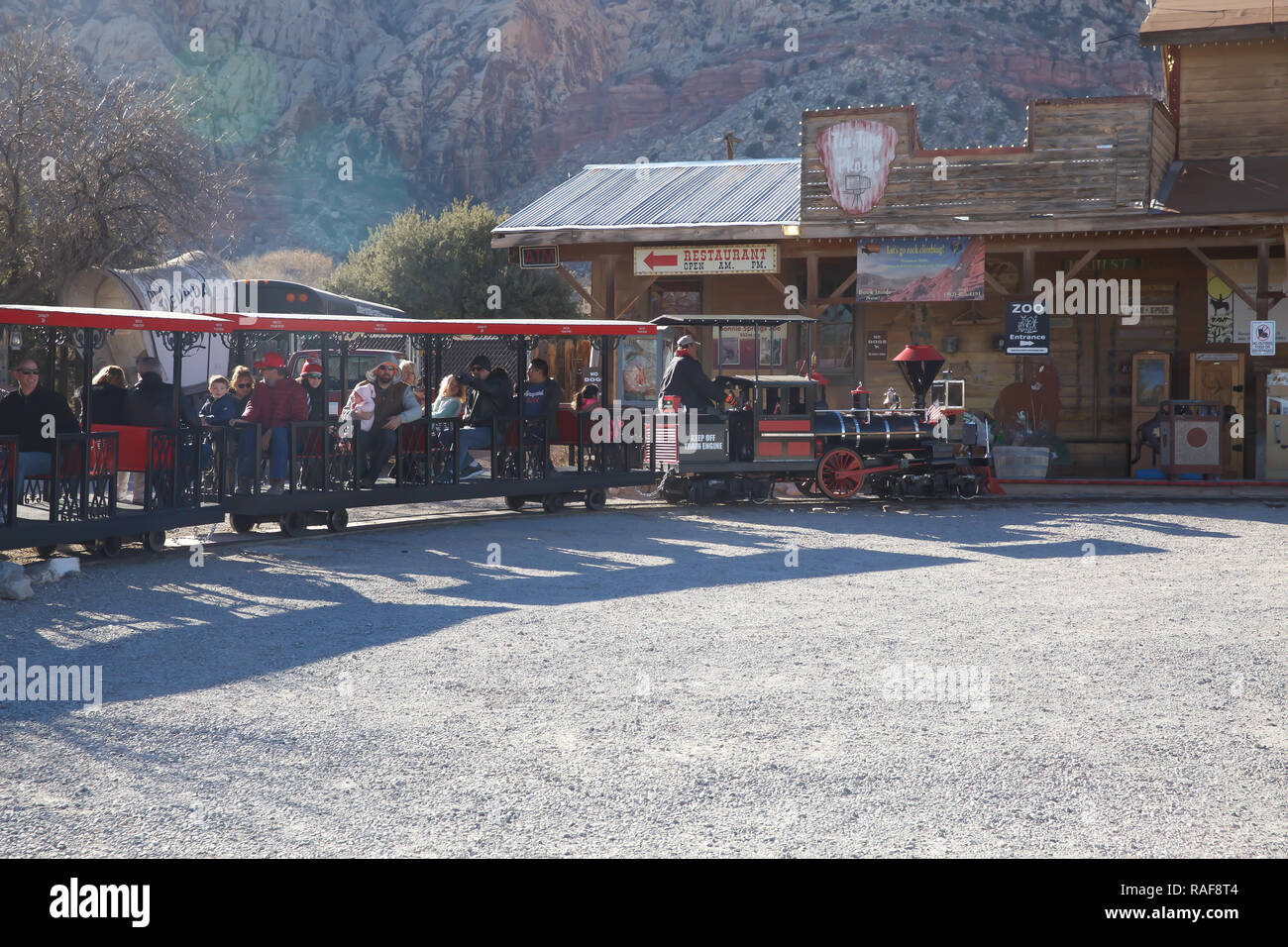 Old fashioned train ride at Bonnie Springs Old Nevada, California,USA ...
