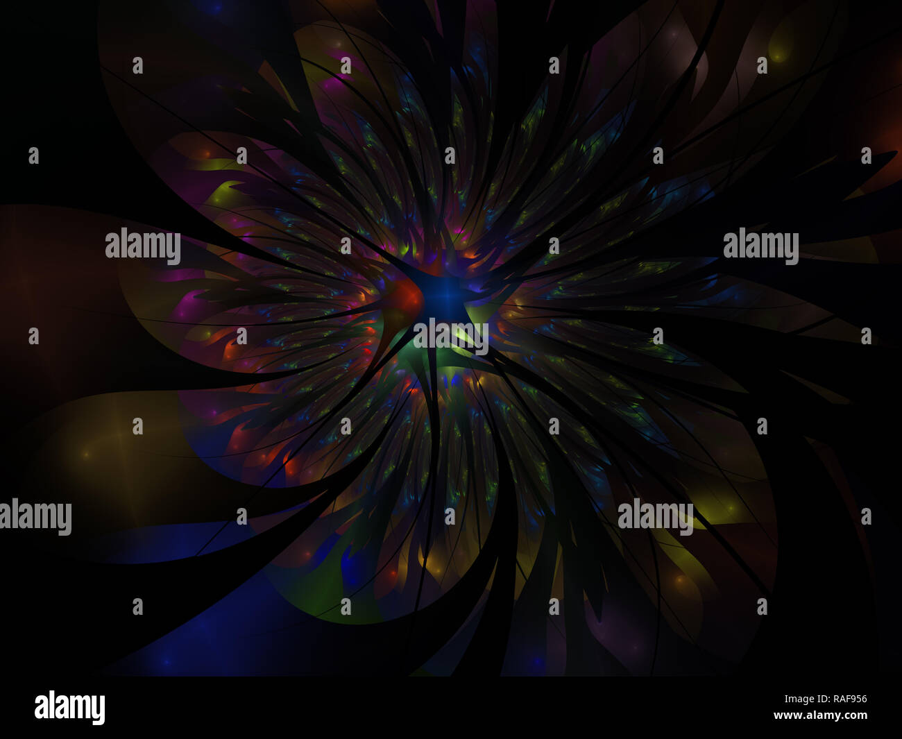 Gentle and soft fractal flowers computer generated image for logo ...