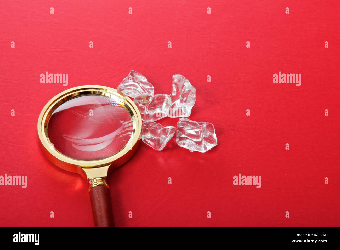 Diamonds, Magnifying Glass Stock Photo - Alamy