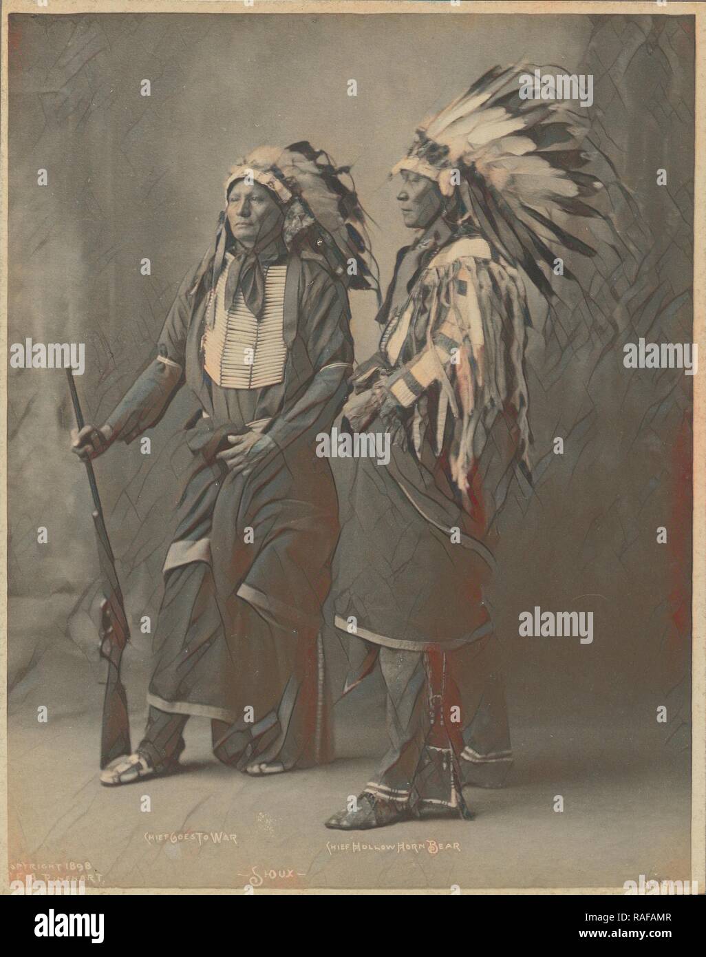 Chief Goes to War and Chief Hollow Horn Bear, Sioux, Adolph F. Muhr ...