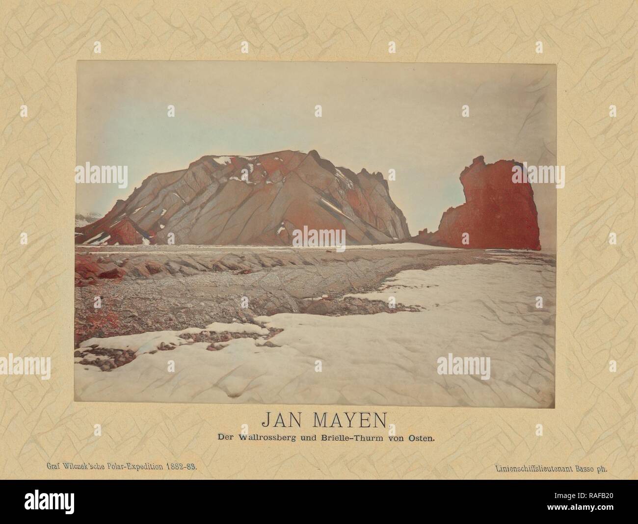 Jan Mayen, Der Wallrossberg und Brielle-Thurm von Osten, (Linienschiffs ...