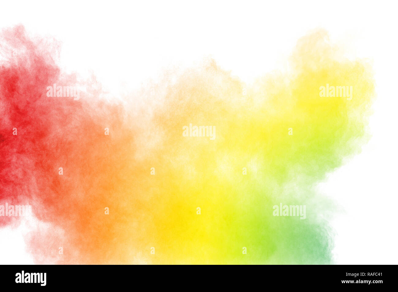 Multi color powder explosion on white background Stock Photo - Alamy