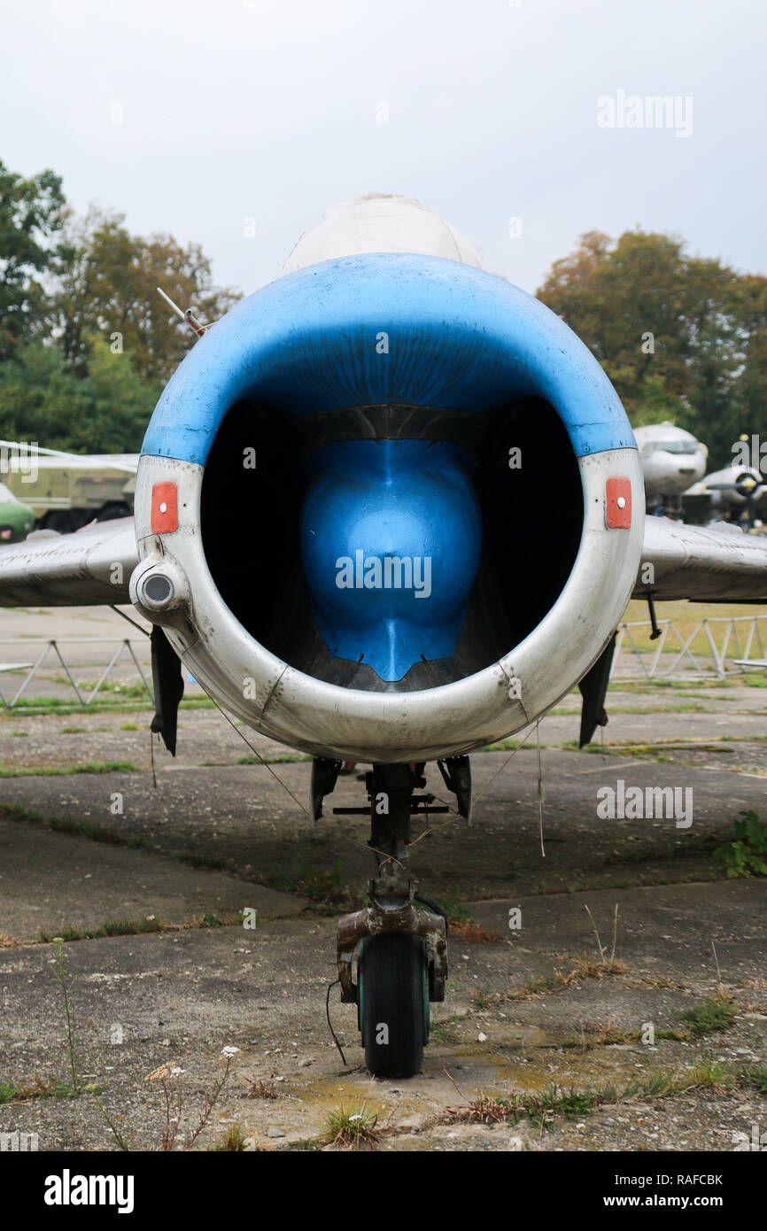 A picture from the abandoned military base full of old rusty fighter ...