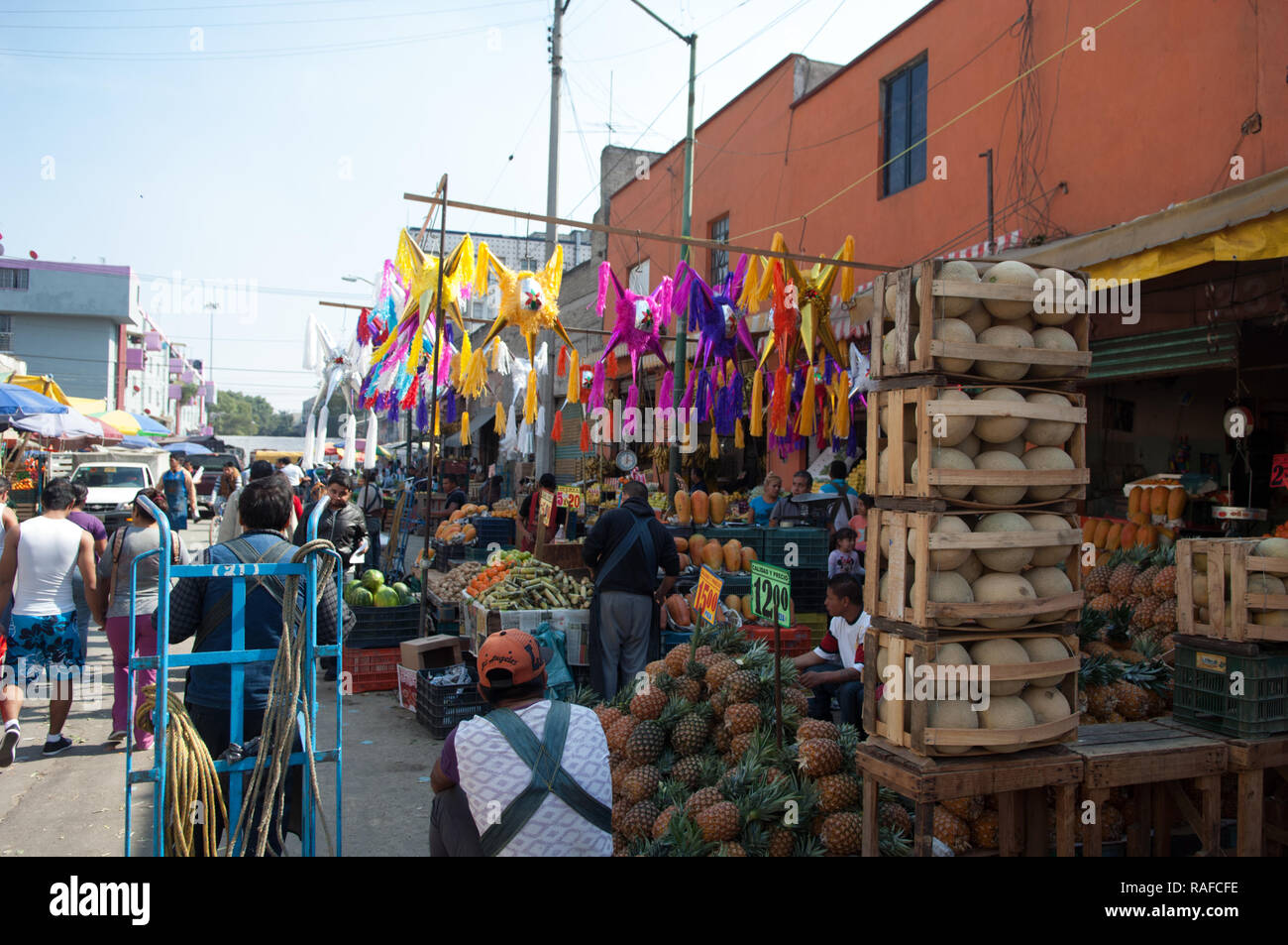 A busy market,Mexico City Stock Photo - Alamy