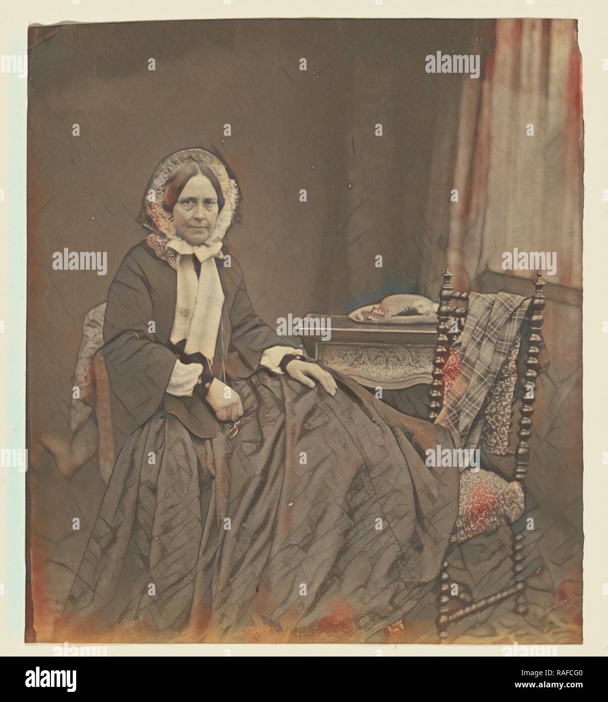 Portrait of a woman, wearing a bonnet, seated, Roger Fenton (English ...