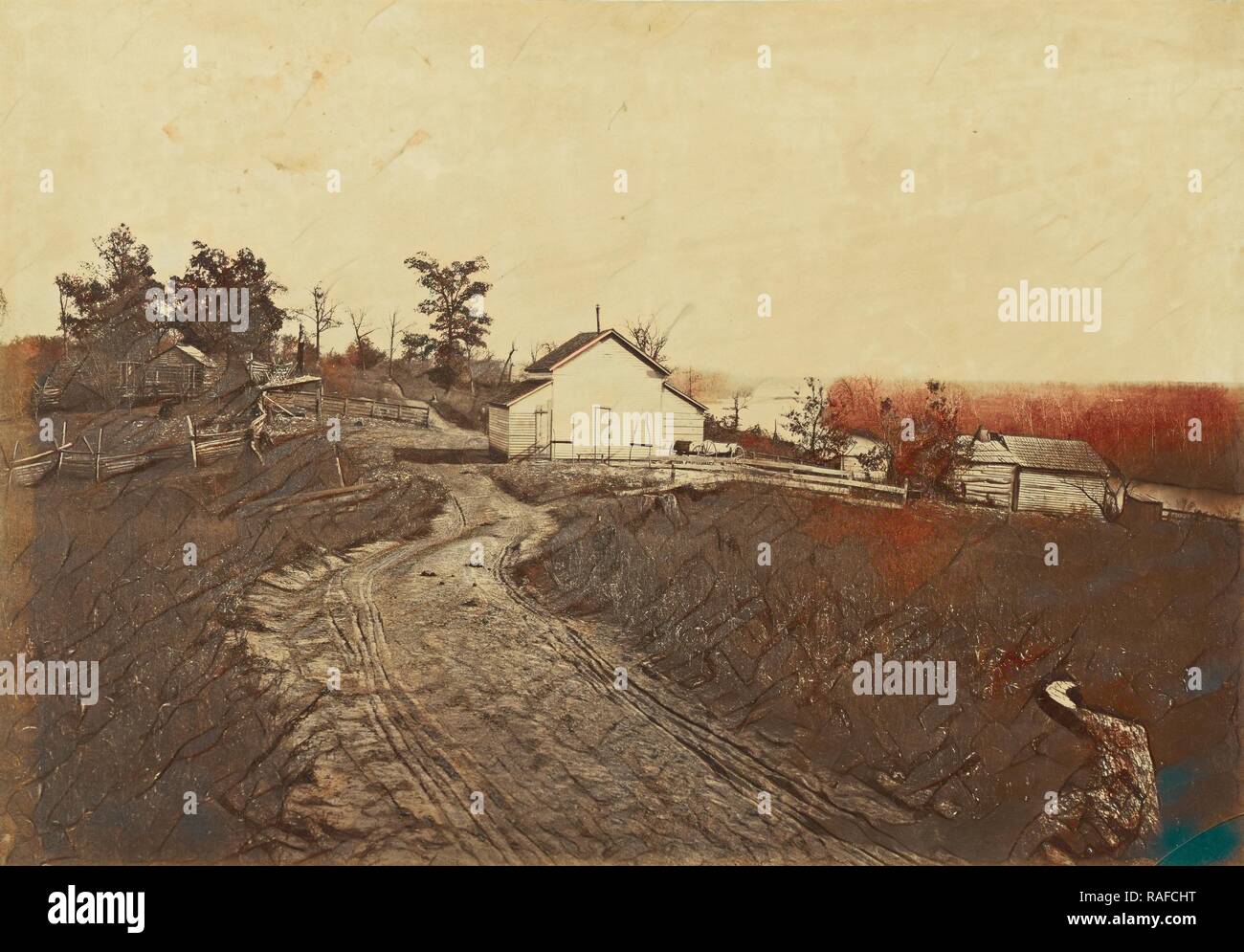 Indian Farm on the Delaware Reservation, Kansas, Alexander Gardner ...