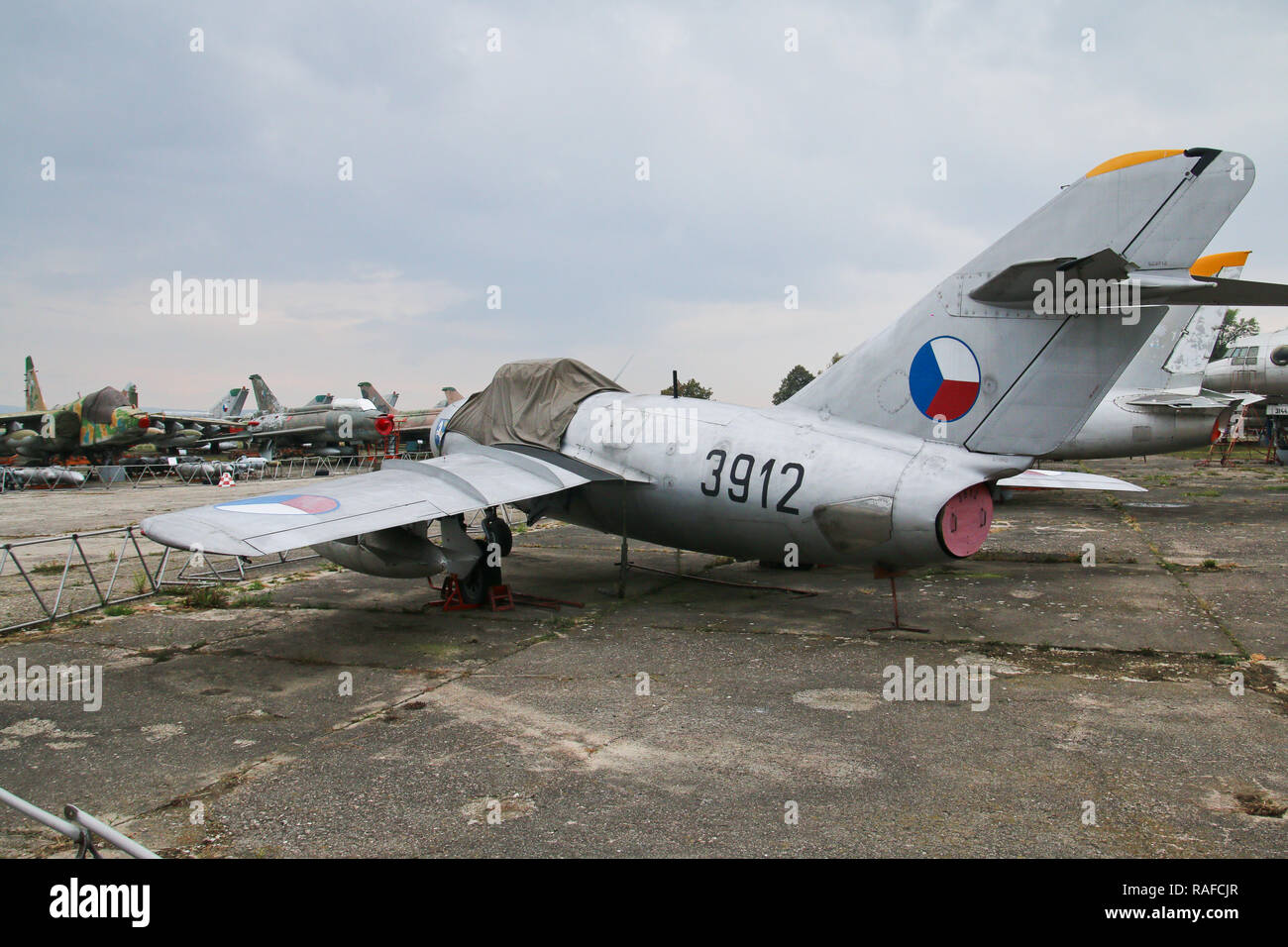 A picture from the abandoned military base full of old rusty fighter ...