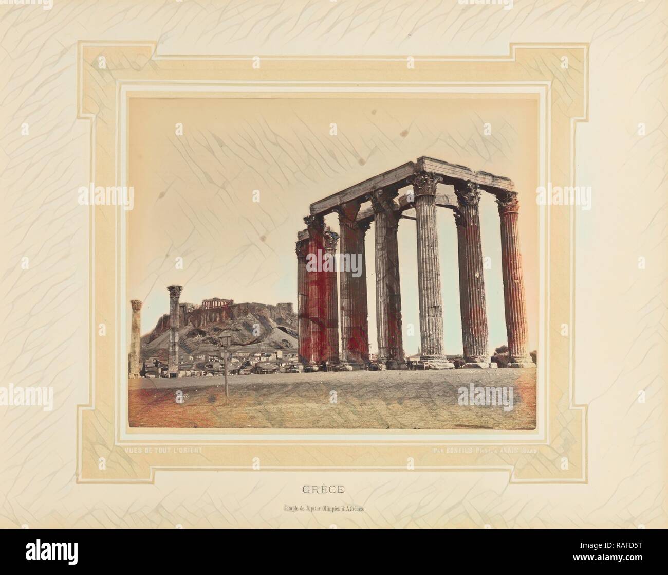 Grèce, Greece, Temple de Jupiter Olimpien à Athènes, Félix Bonfils ...