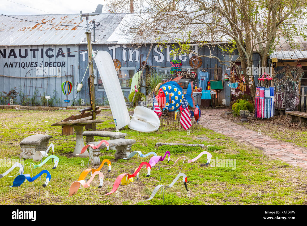 Commercial historic district of Apalachicola in the Panhandle area or ...