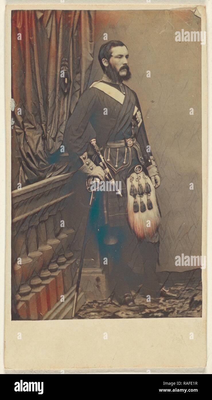 Portrait of a man in British military uniform, about 1865, Albumen ...