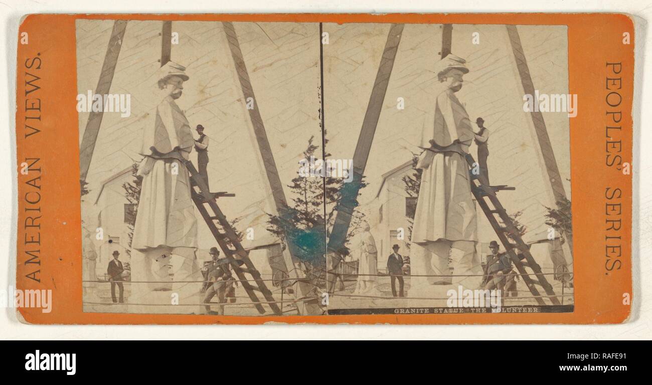 Granite Statue. The Volunteer, American, about 1869 - 1873, Albumen ...