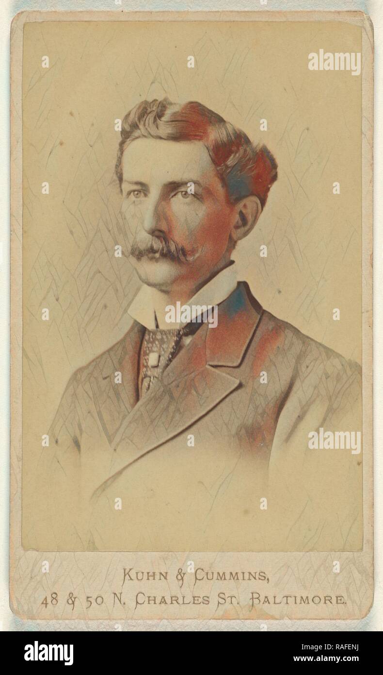 man with moustache, Kuhn & Cummins (American, about 1873 - 1881), 1870s ...