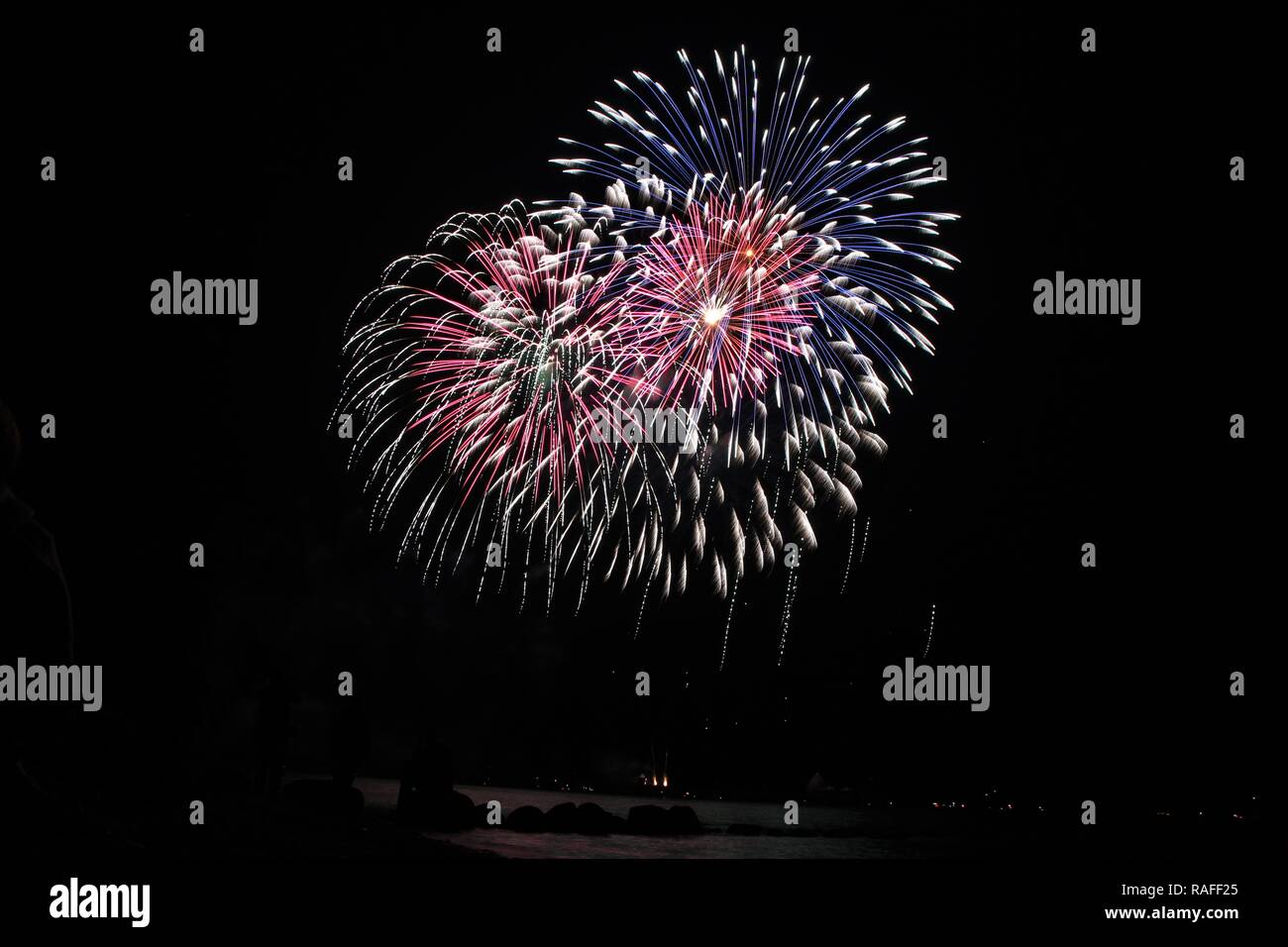 Red White Blue Fireworks High Resolution Stock Photography and Images ...