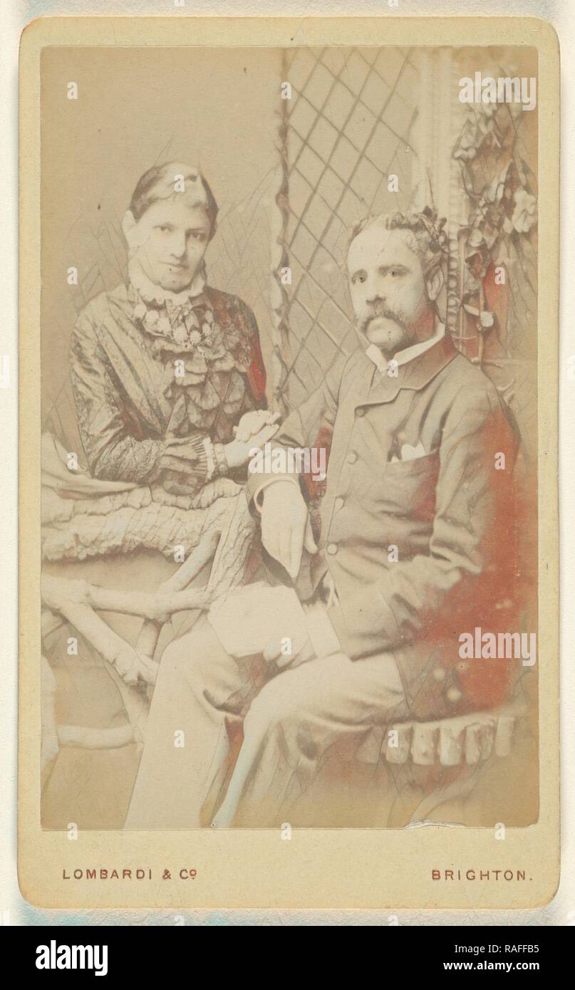 couple, seated, Lombardi & Company, 1865 - 1870, Albumen silver print ...