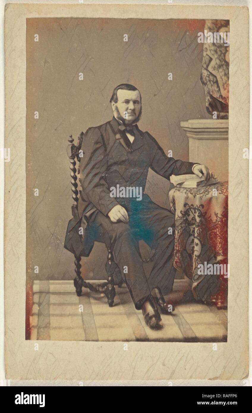 bearded man, seated, Attributed to French, 1870 - 1880, Albumen silver ...