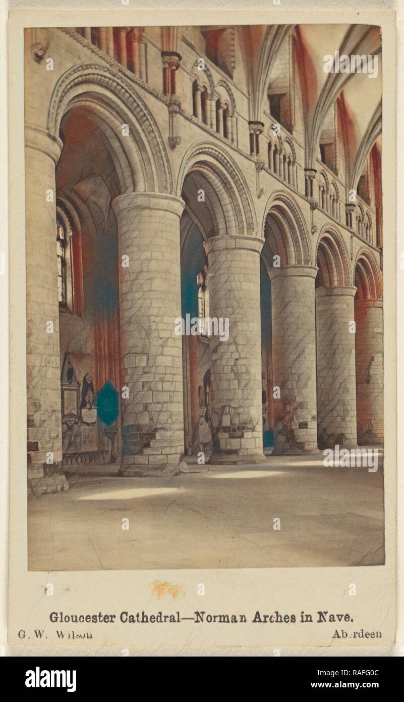 Gloucester Cathedral - Norman Arches in Nave, George Washington Wilson ...