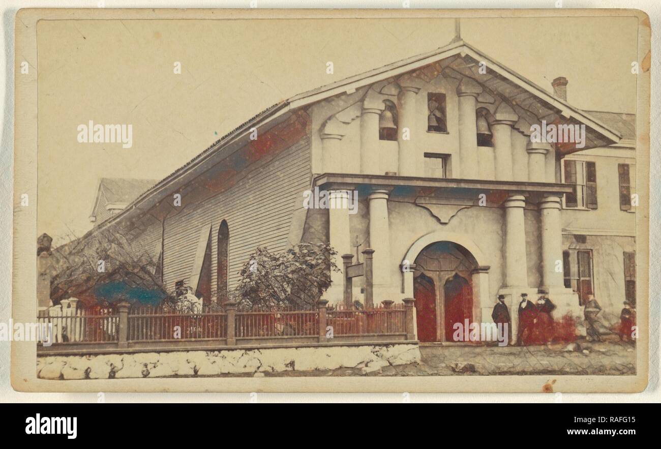 Exterior of the Old Mission Church, Mission Dolores. Dedicated in 1776 ...