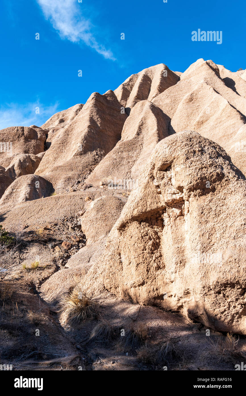 Unusual Bentonite clay rock formations created by erosion; Castle ...