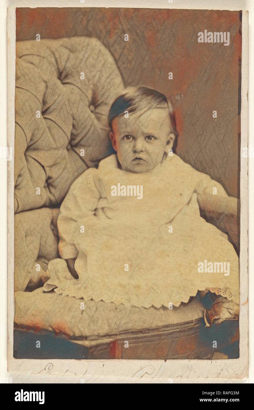 baby seated in a chair, W.P. Egbert (American, active Davenport, Iowa ...