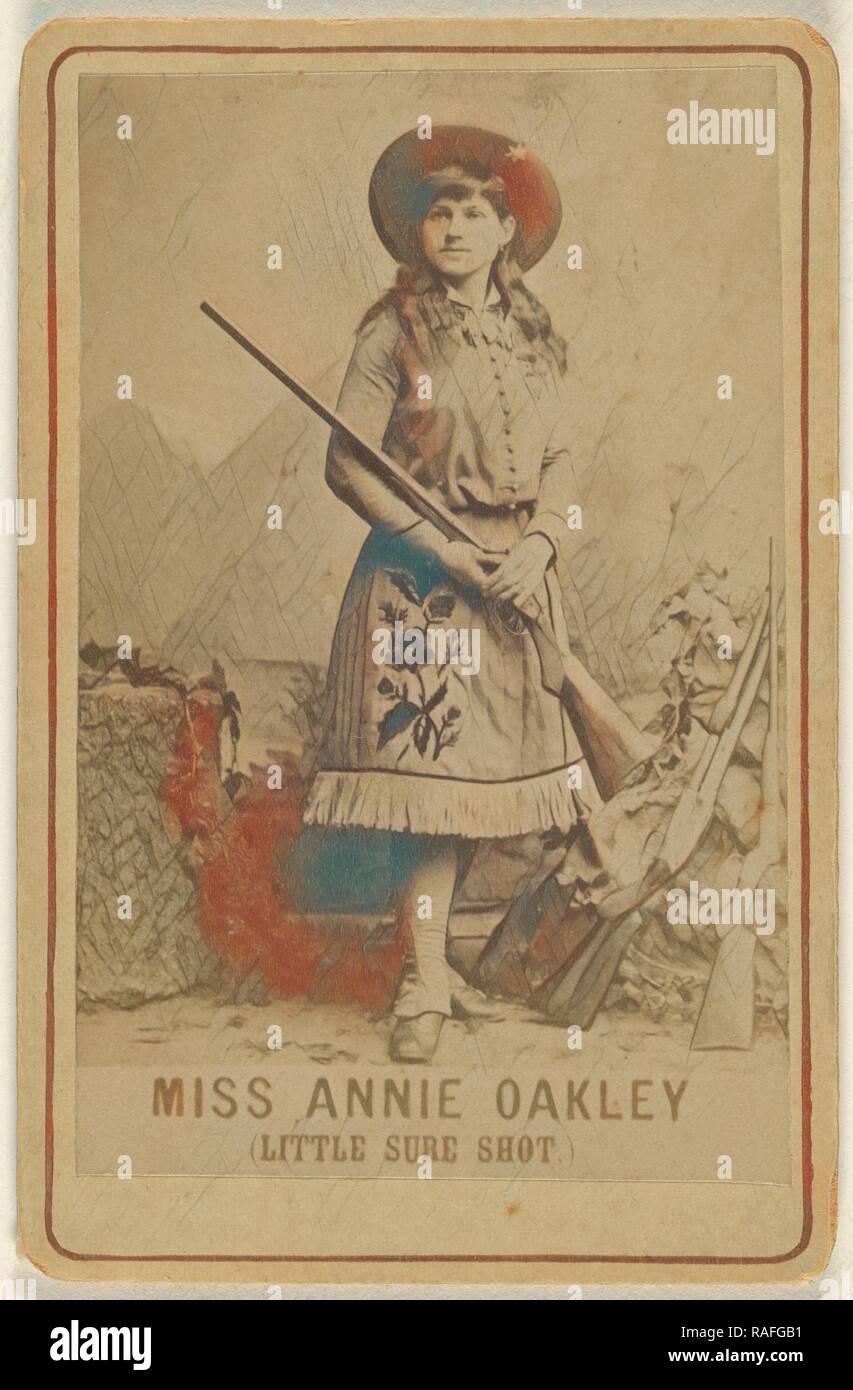 Miss Annie Oakley (Little Sure Shot), American, about 1885, Albumen ...