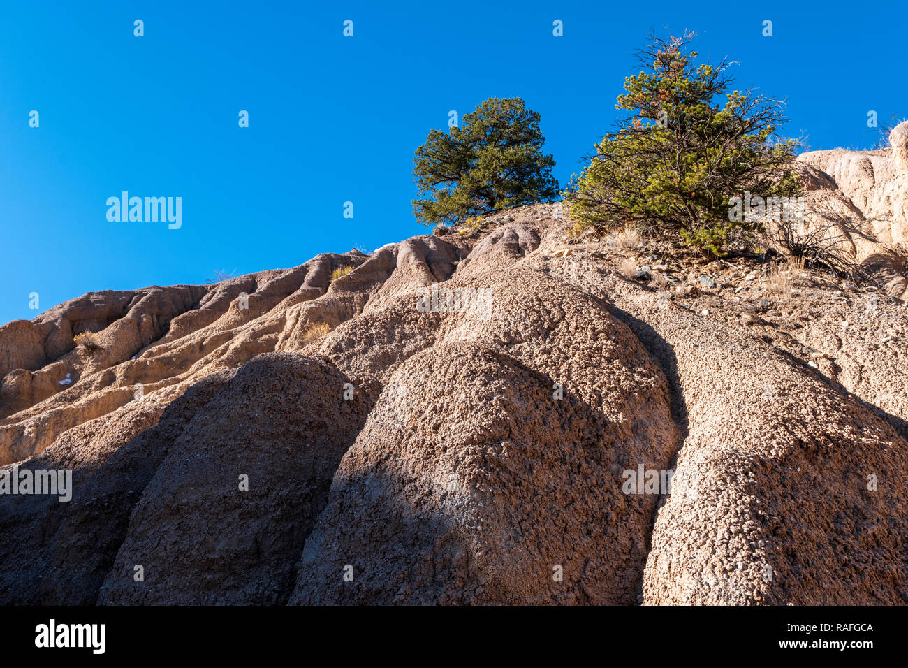 Unusual Bentonite clay rock formations created by erosion; Castle ...