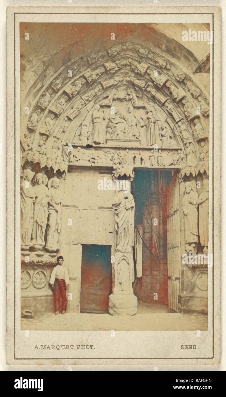 Portail de la Cathedrale de Sens, A. Marquet (French, active Sens ...