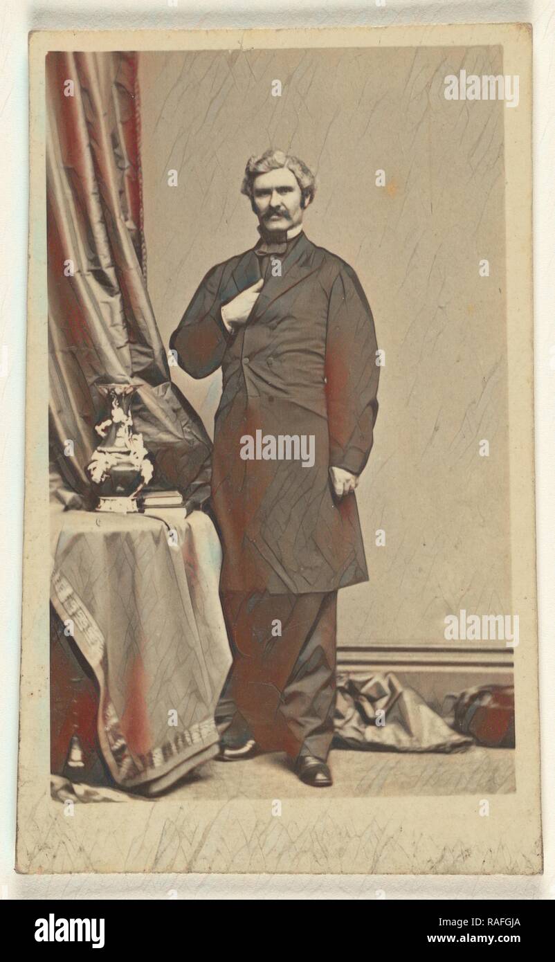 man with moustache standing in Napoleonic stance, Bendann Brothers ...