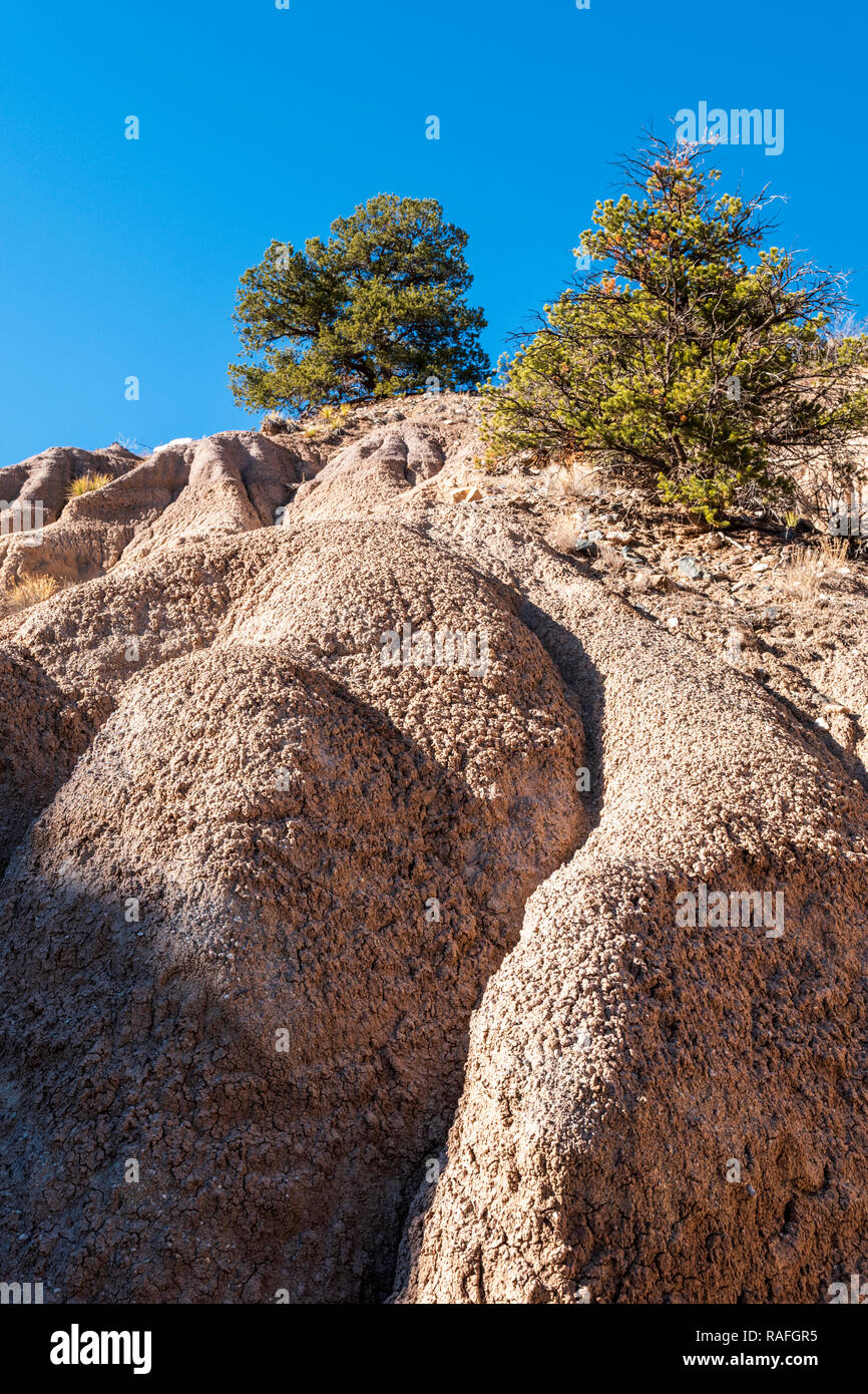 Unusual Bentonite clay rock formations created by erosion; Castle ...