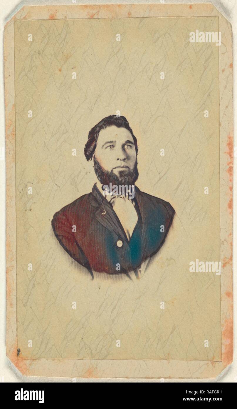 man with beard sans moustache, printed in vignette-style, American ...