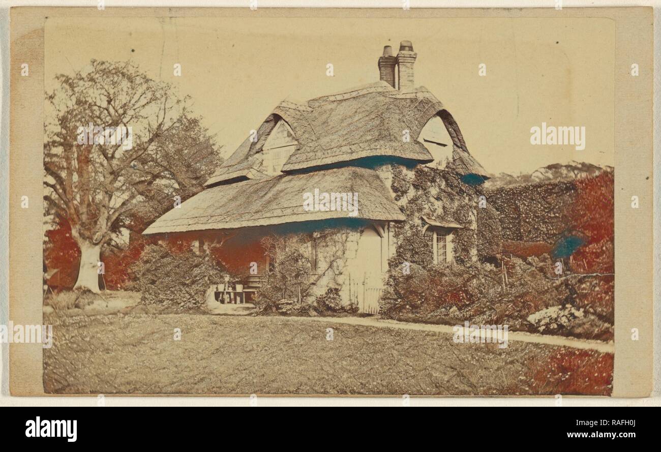 Exterior view of Oak Cottage, Blaise Hamlet, 1867, Albumen silver print ...