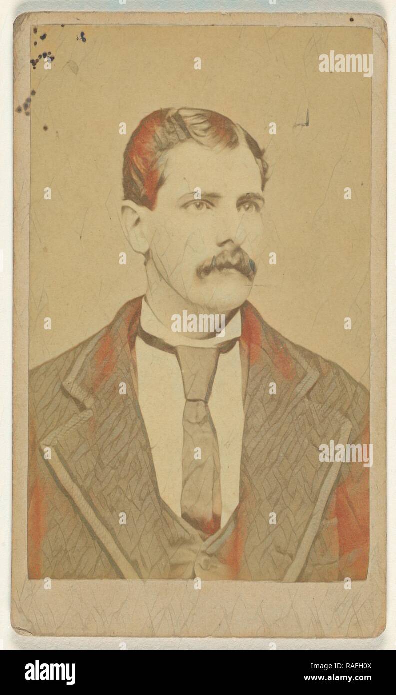 man with moustache, W.H. Bennet (American, active Pennsylvania 1850s ...