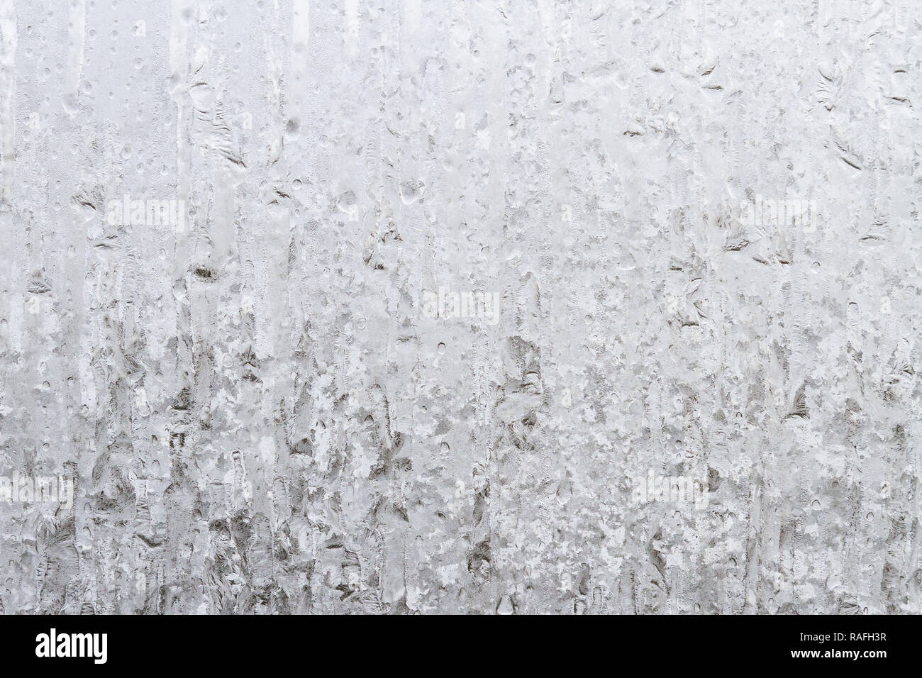 Frosty patterns on a frozen ice box in the early morning Stock Photo ...