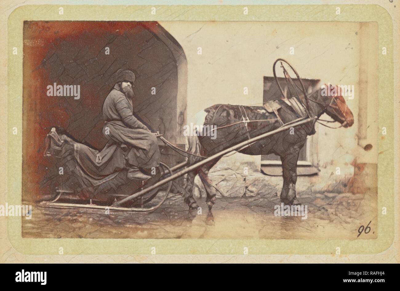 Man driving horse-drawn sleigh, William Carrick (Scottish, 1827 - 1878 ...