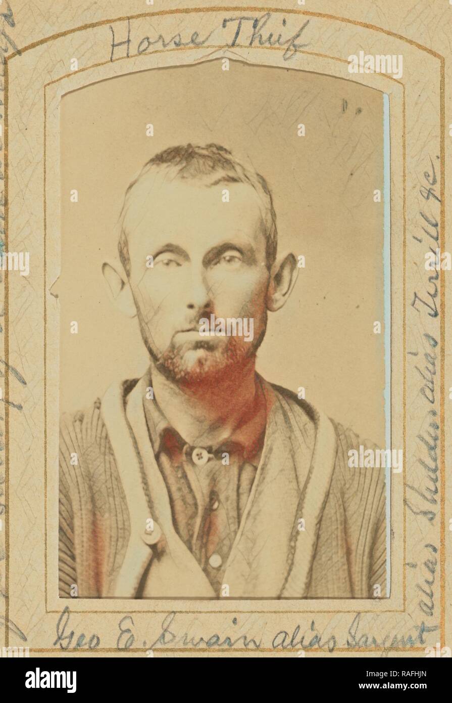 George E. Swain alias Sargeant, Horse Thief, American, June 1886 ...