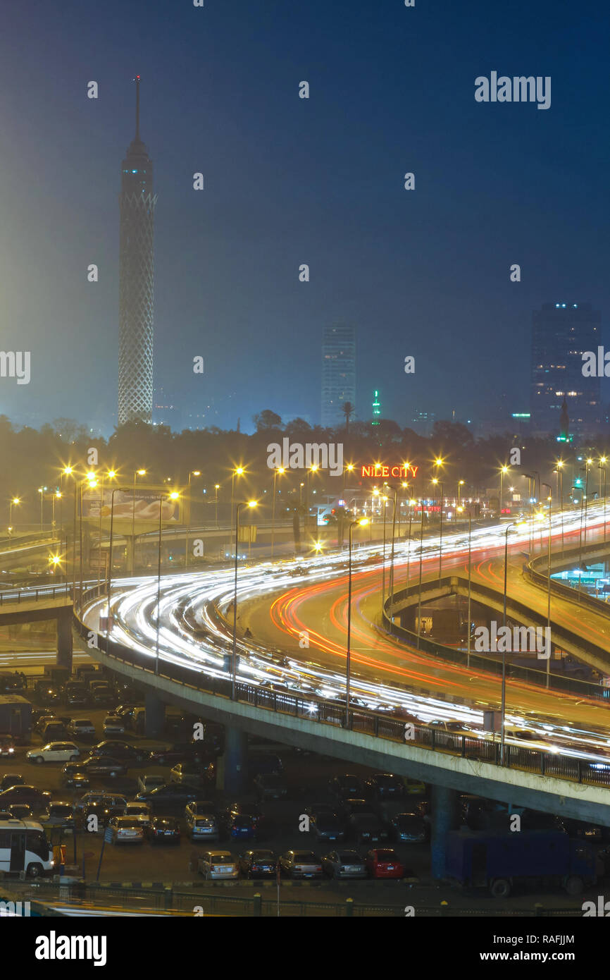 Cairo traffic night hi-res stock photography and images - Alamy
