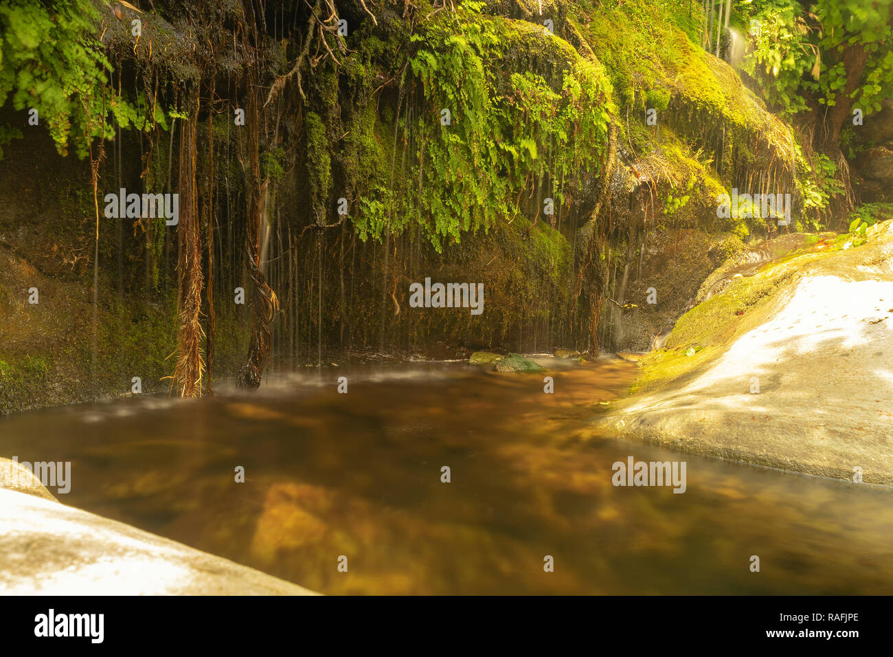 Pithara waterfalls at Andros island in Greece Stock Photo - Alamy