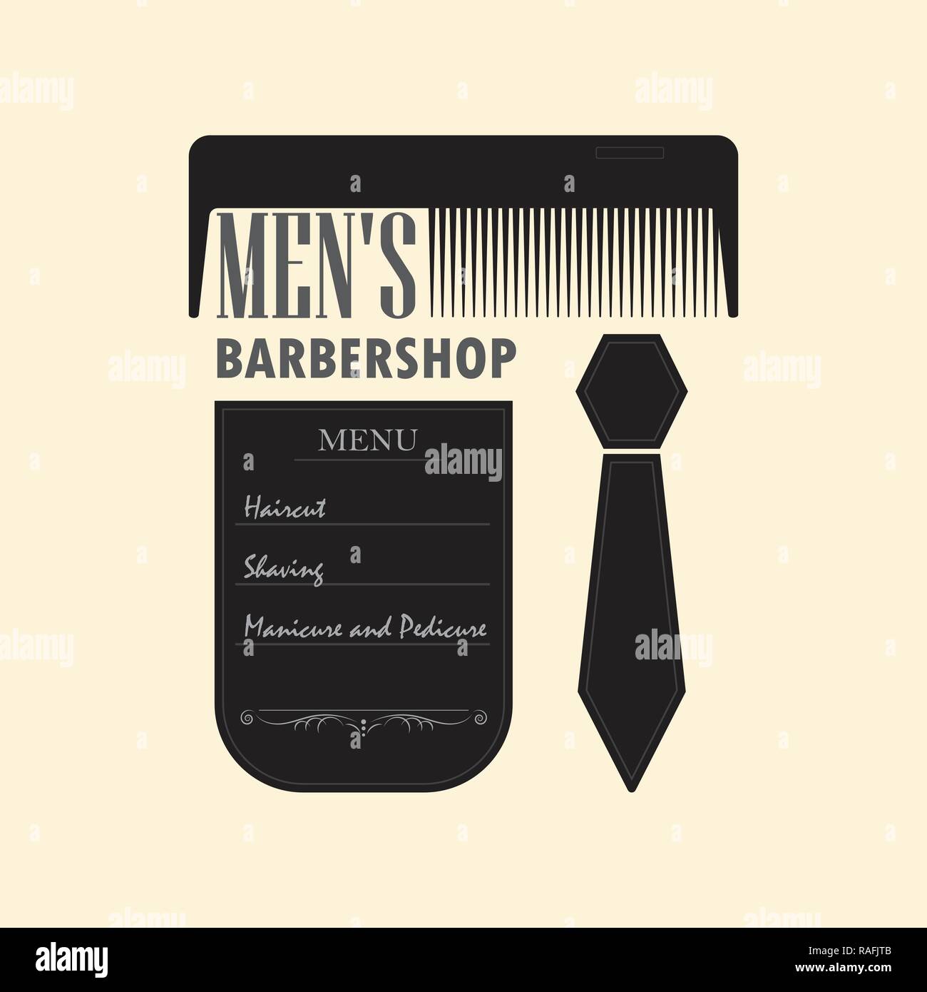 Menu Mens Barbershop Stock Vector Image & Art - Alamy
