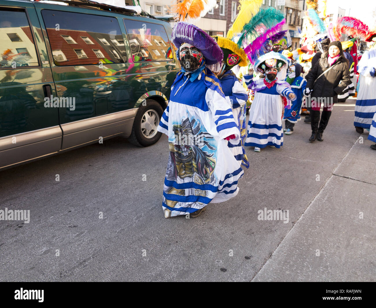 Mexican Chinelo folk dancers perform at the Annual Three Kings Day ...
