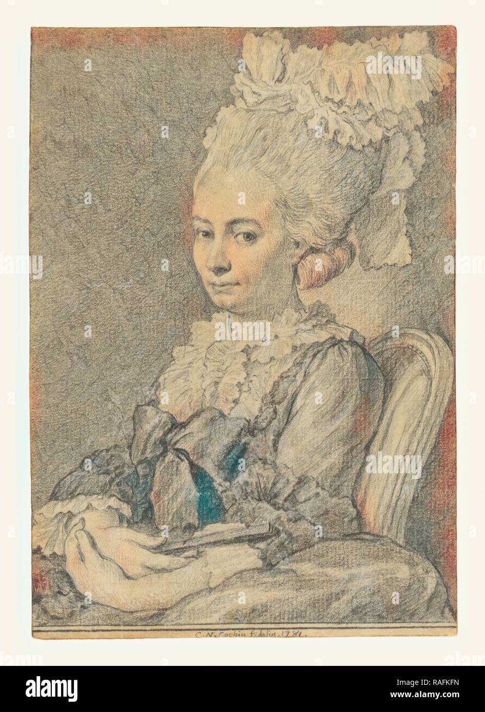 Portrait of a Young Woman, Charles-Nicolas Cochin II (French, 1715 ...