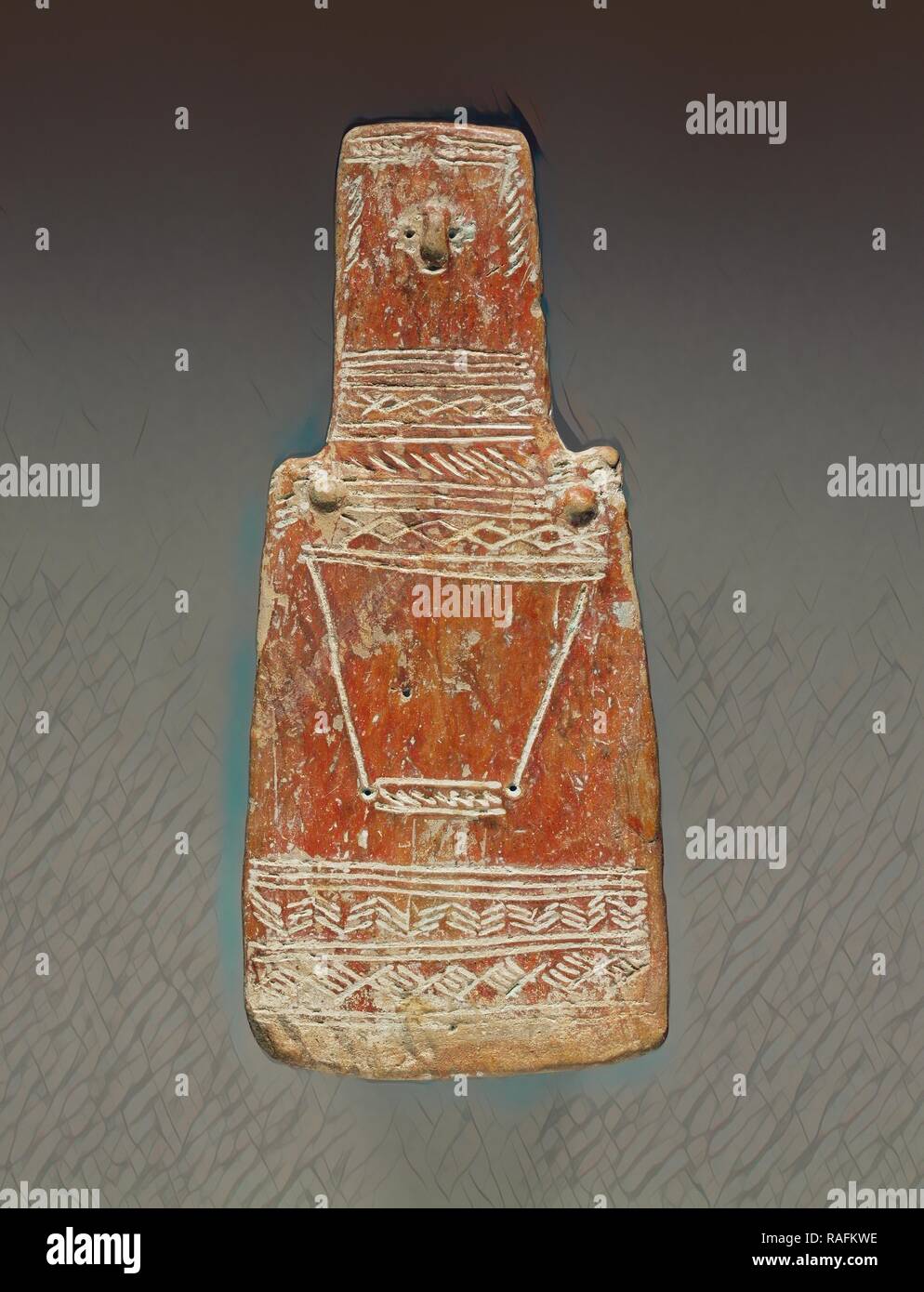 Female Plank Figure, Cyprus, about 2000 - 1900 B.C, Terracotta, 20.3 × ...