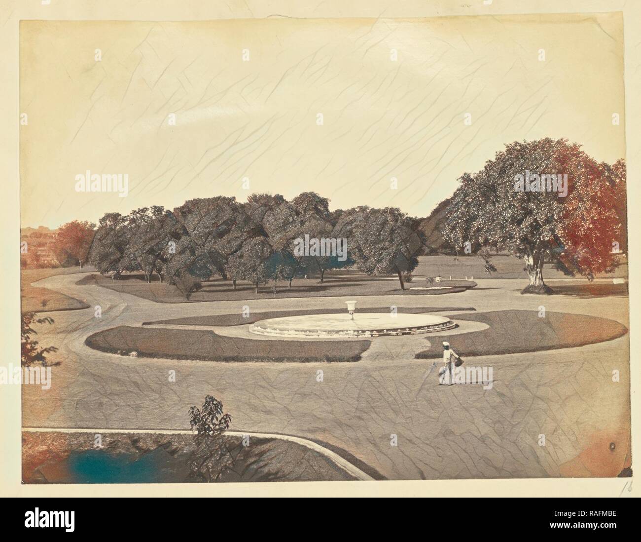 Park with a Roundabout, India, India, about 1863 - 1887, Albumen silver ...