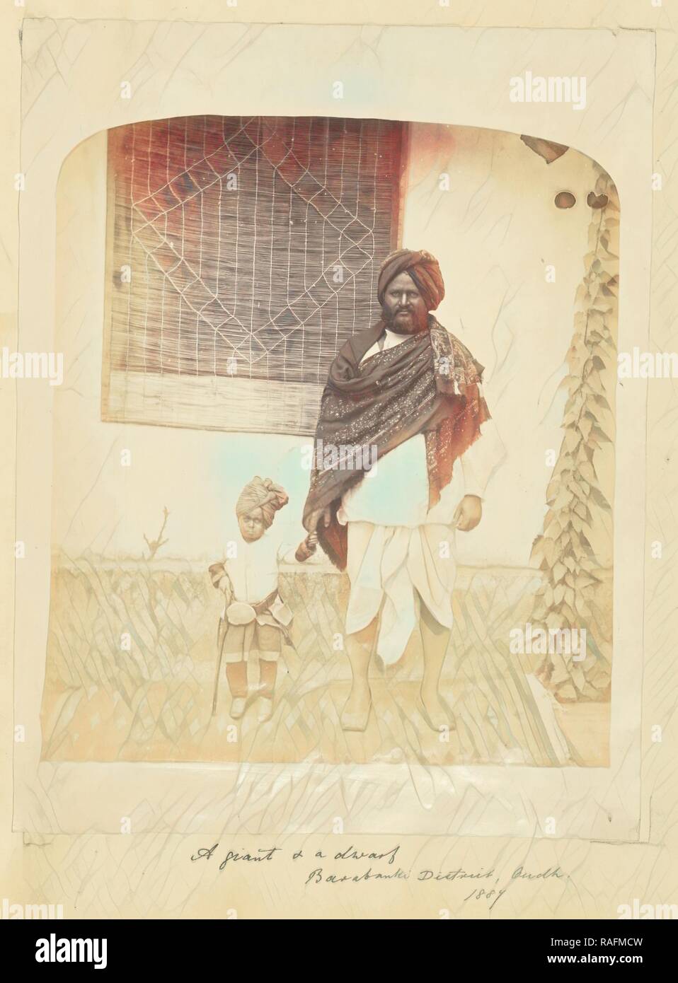 A Giant and a Dwarf, Barabanki District, Oudh, Barabanki, India, 1887 ...