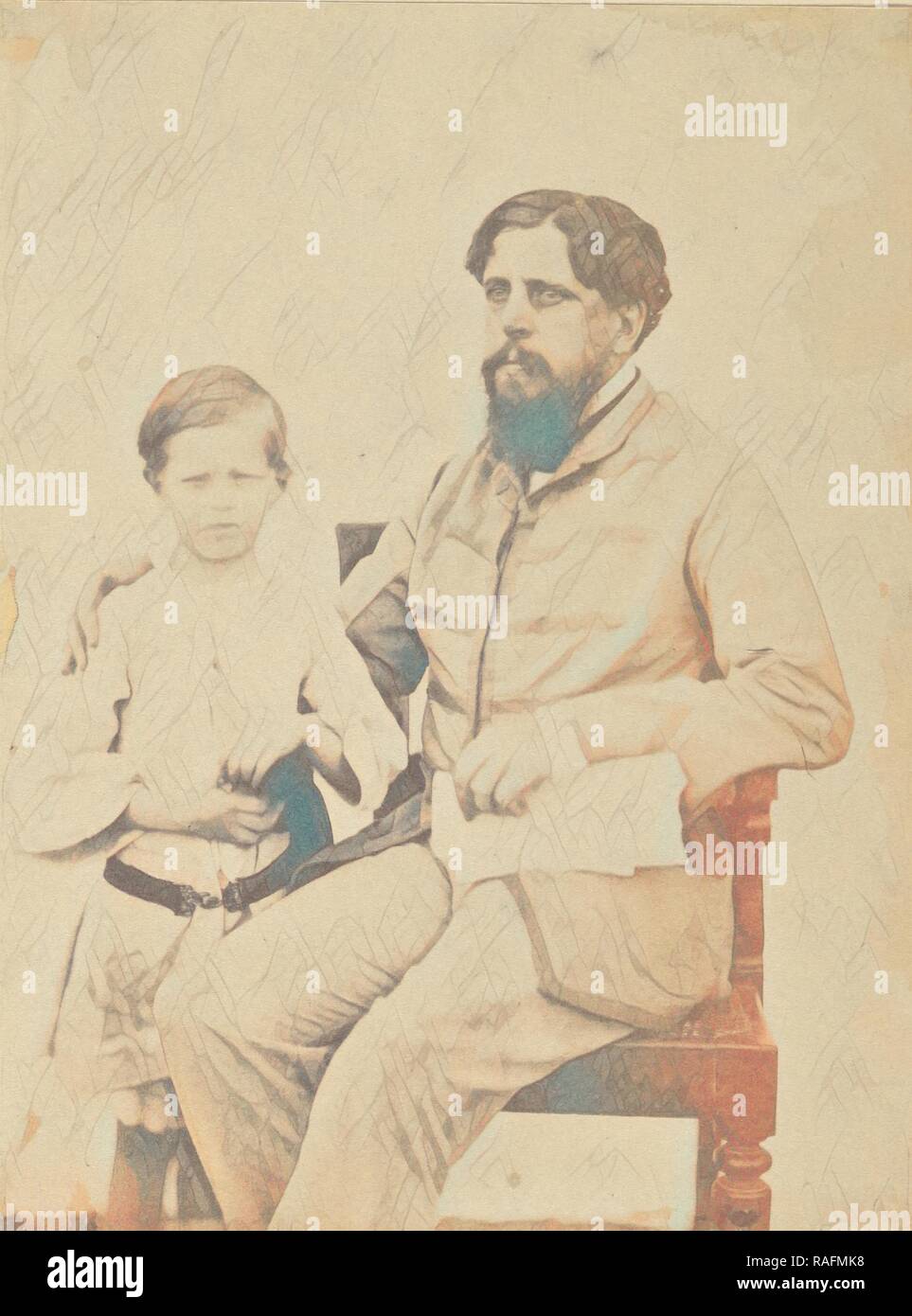 Major Boileau and His Son, India, 1858 - 1869, Albumen silver print ...