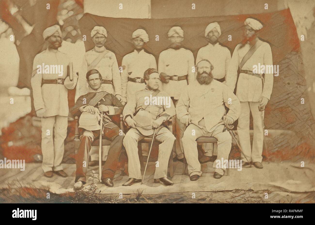 The Officers of the 41st Regiment, Bengal Native Infantry, India, 1858 ...