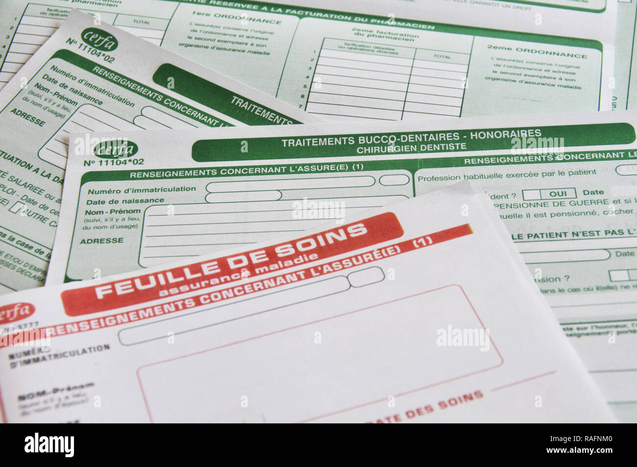 french social security form Stock Photo - Alamy