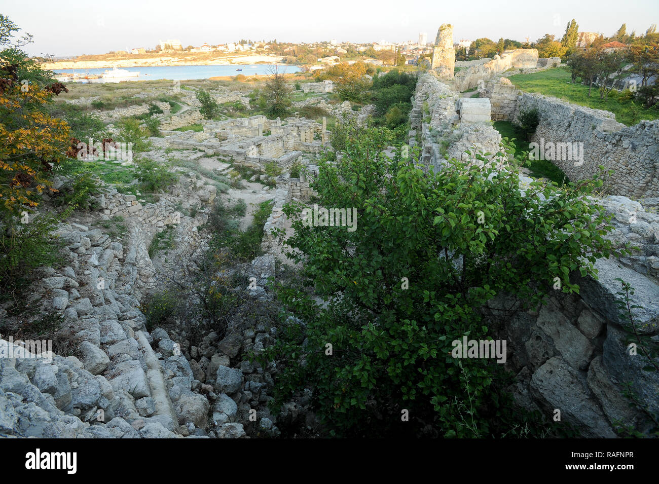 Roman defensive walls from II century with towers and Zenon tower of ...