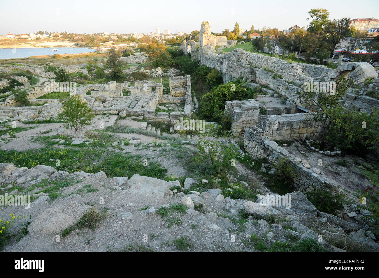 Roman defensive walls from II century with towers and Zenon tower of ...