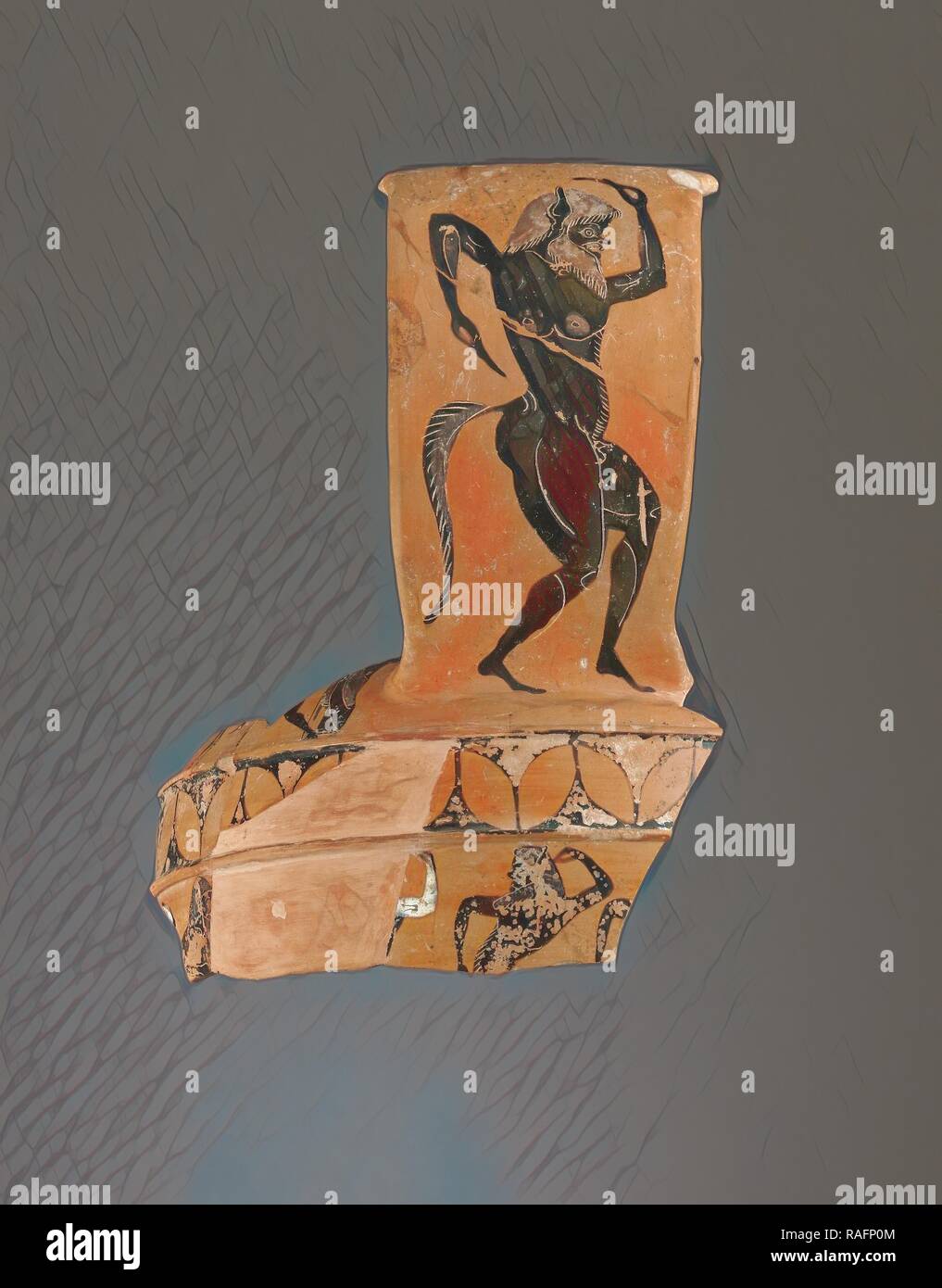 Attic Black-Figure Nikosthenic Amphora Fragment, Painter N, Thiasos ...