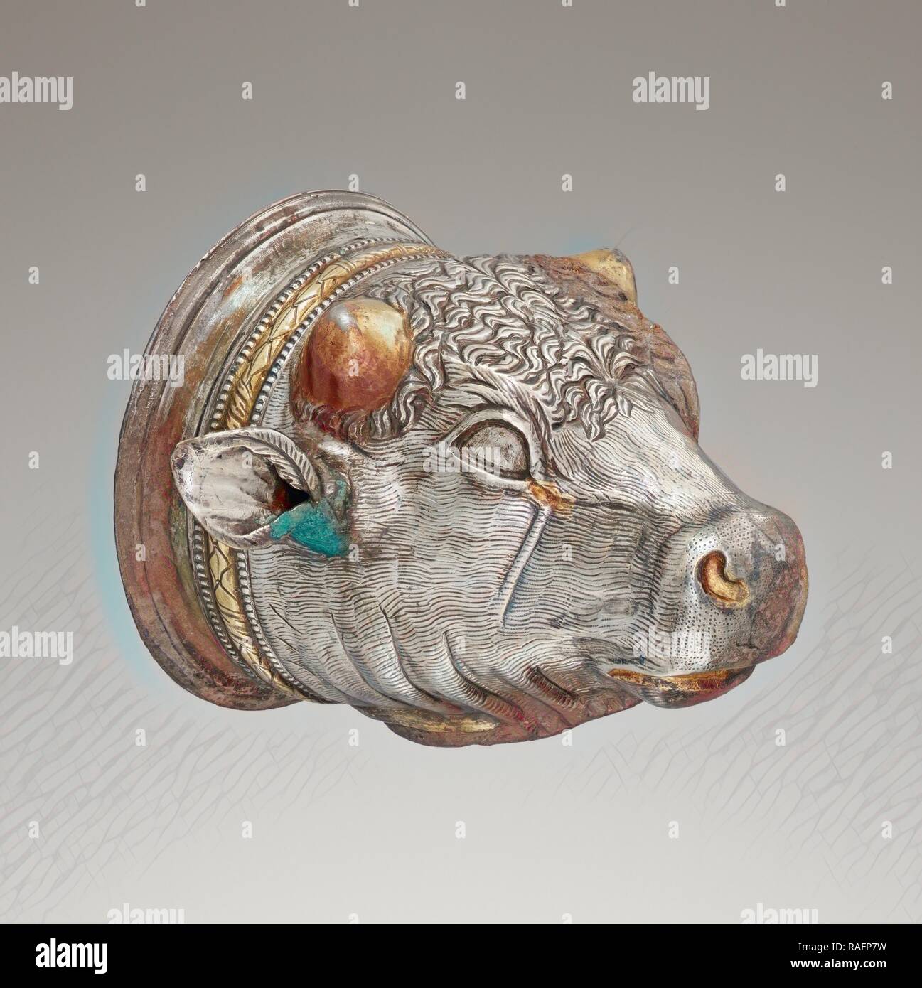 Bull's-Head Cup with a Liner, East Greece, 100 B.C.–A.D. 100, Silver ...
