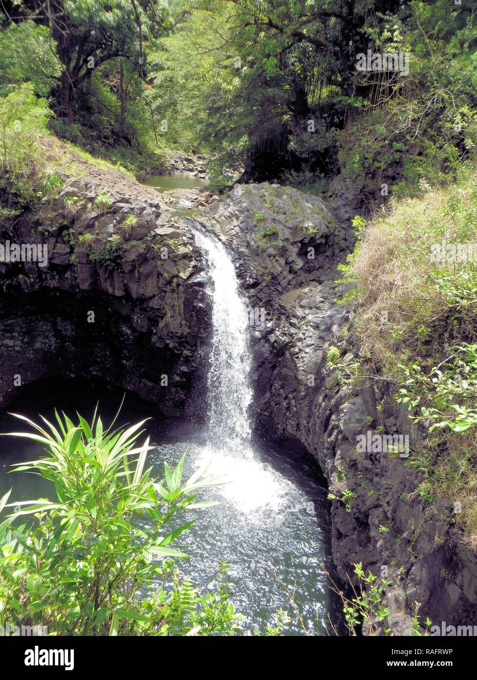 Hawaiian waterfall hi-res stock photography and images - Alamy